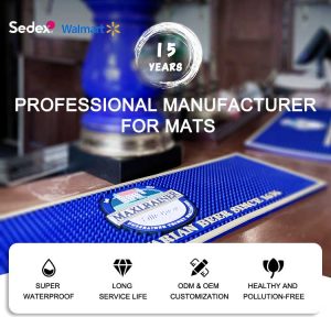 Custom PVC Rubber Bar Mat Wine Mat for Spills, Coffee, Bars ...