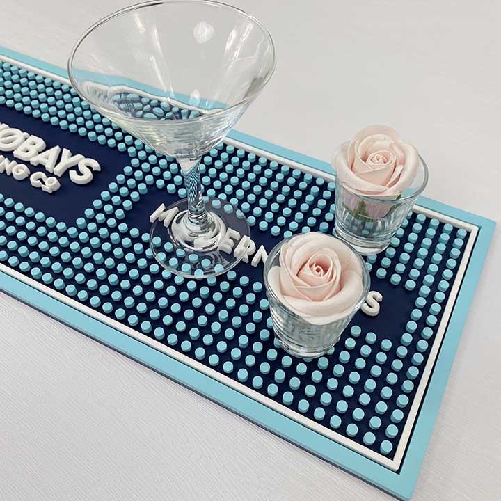 TWØBAYS Brewing Beer Custom Silicone Rubber Pub Rail Barmat Anti-Skid ...