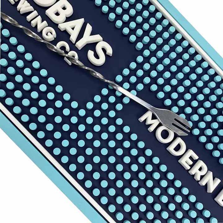 TWØBAYS Brewing Beer Custom Silicone Rubber Pub Rail Barmat Anti-Skid ...