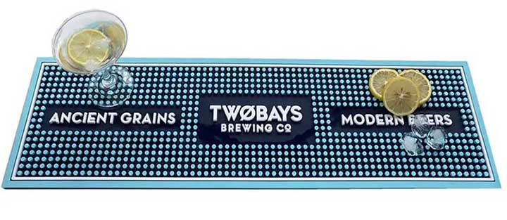 Water Resistant Cocktail Silicone Bar Runner Pub TWØBAYS Brewing Gin ...